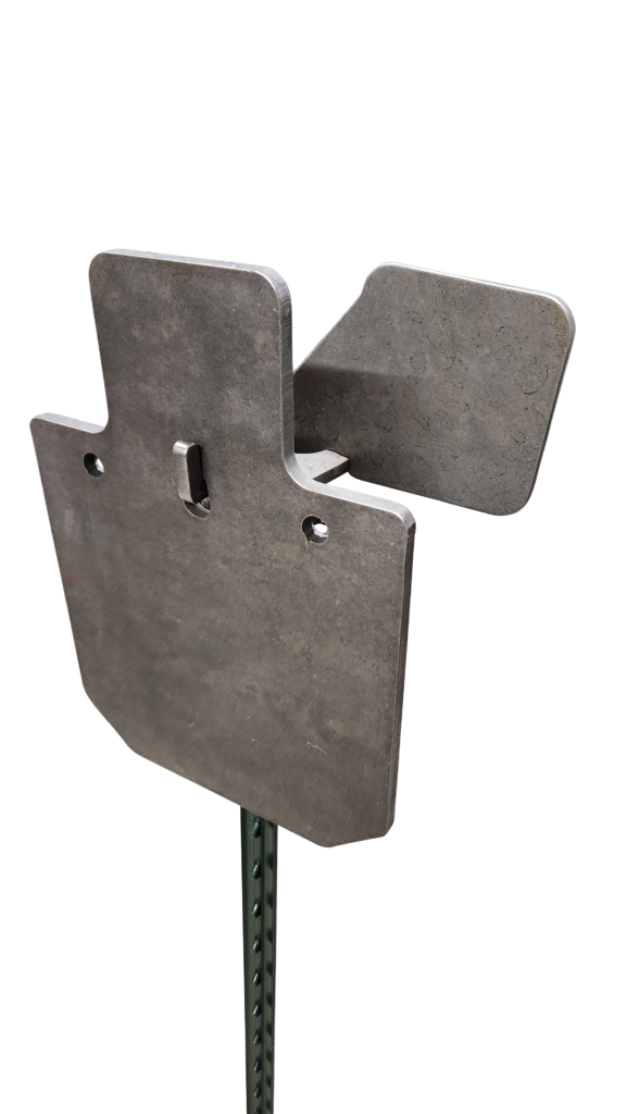 T Post Mount with Hostage & Alpha Silhouette - AR500-TARGETS.COM T Post ...